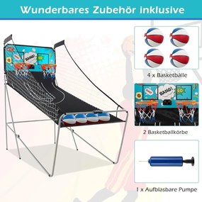 Costway 8 v 1 Basketbalový stroj Skládací elektrický basketbalový