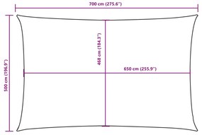 vidaXL Marketos Stínící plachta oxfordská látka obdélníková 5 x 7 m oranžová