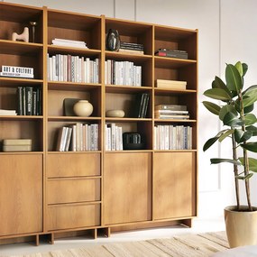Regál YASUMI R98 | s policemi | 98 cm | dub karamel