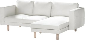 Potah na pohovku IKEA Norsborg 3-místná se šezlongem barva krémová látka pletený vzor