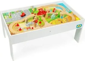 Bigjigs Rail Dřevěná vláčkodráha a stůl / od 3 let