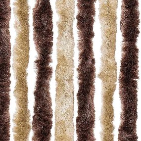 Závěs proti hmyzu béžový a světle hnědý 118x220 cm Chenille 315122