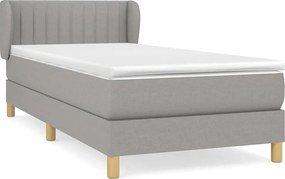 vidaXL Box spring postel s matrací 90x200 cm textil [3126933] Barva: Tmavě šedá