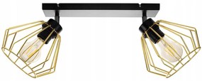 Stropní svítidlo NUVOLA 1, 2x zlaté drátěné stínítko, (výběr ze 2 barev konstrukce - možnost polohování)