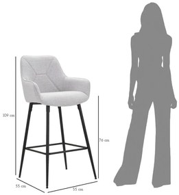 Barové židle SET 2 ks  55X55X109 cm