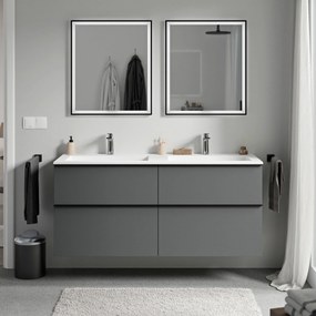 Koupelnová skříňka LAVOA 120 cm s umyvadlem z minerálního odlitku BRUXELLES