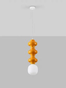 Oranžovo-bílý designový lustr Clio