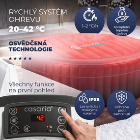 Nafukovací vířivý bazén OASIS pro 6 osob, kulatý, černý Casaria