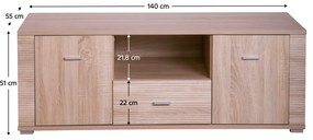 Kondela RTV stolek typ 13, dub sonoma, GRAND