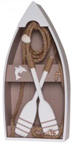Dekorativní loďka - bílá 40 cm