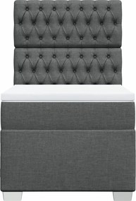 Box spring postel s matrací tmavě šedá 100 x 200 cm textil 3290407