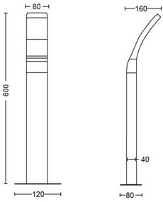 Philips - LED Venkovní lampa SPLAY LED/12W/230V 4000K 60 cm IP44