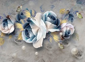 Malvis ® Tapeta Růže a motýl Vel. (šířka x výška): 432 x 290 cm