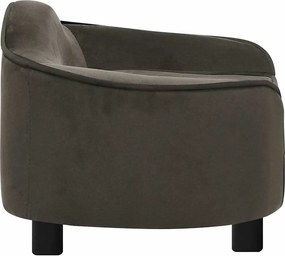 Pohovka pro psy tmavě šedá 67 x 47 x 36 cm plyš 171087