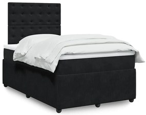 Box spring postel s matrací černá 120 x 190 cm samet 3294600