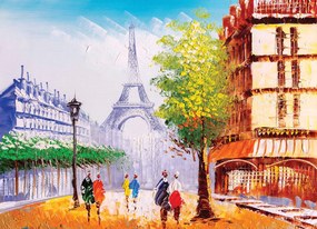 Malvis ® Tapeta Paříž malba Vel. (šířka x výška): 288 x 200 cm