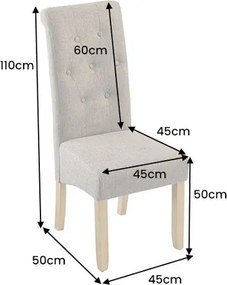 Designová jídelní židle Eileithya taupe / dub