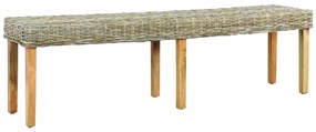 Lavice 160 cm přírodní kubu ratan a masivní mangovník - Default Title