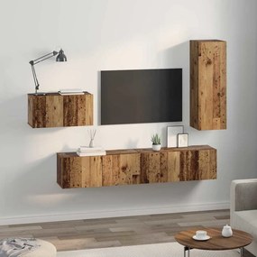 Sestava TV skříněk 4 ks Staré dřevo Kompozitní dřevo 3393261