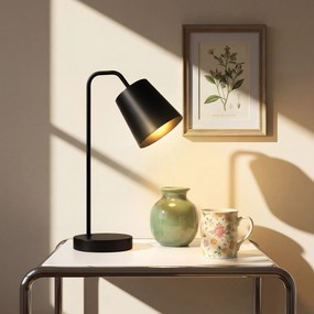 HOMCOM Sada stolních lamp, 2 kusy, moderní lampy s USB-A USB-C připojením pro ložnici, obývací pokoj a kancelář, černé