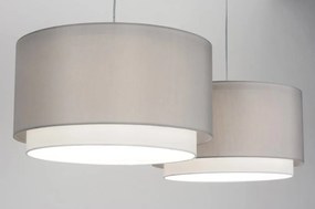 Závěsné designové šedé svítidlo nad stůl Napolitana Yersey