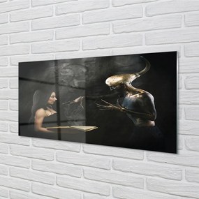 Obraz na skle Žena temná postava 100x50 cm