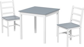 HOMCOM Jídelní set 3 kusy, Jídelní stůl se 2 židlemi, Jídelní skupina pro 2 osoby, Sada kuchyňského stolu, Skupina pro obývací pokoj, kuchyni, Úsporné