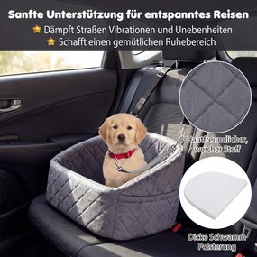 Costway Autosedačka pro psa pro malé/střední psy Měkká autosedačka pro psa