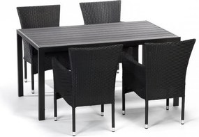 VerDesign NORIMBERG II zahradní sestava 4+1B, černý antracit