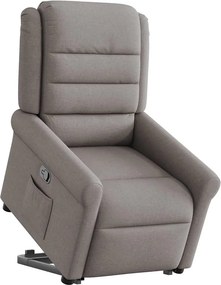Zvedací polohovací křeslo taupe textil 3303321