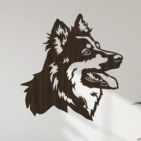 dřevo života Dřevěný obraz Chodský pes Zvolte rozměr (cm): 57x60, Zvolte barvu dekoru: Wenge