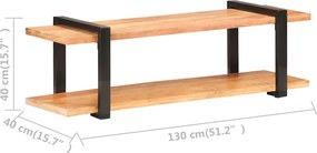 TV stolek 130 x 40 x 40 cm masivní akáciové dřevo 320496