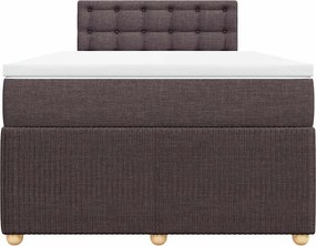 Box spring postel s matrací tmavě hnědá 120x200 cm textil 3289740