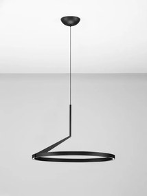 Matně černé hliníkové LED stmívatelné závěsné svítidlo ø 60 cm Tilia – Nova Luce