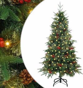 Umělý Skládací Vánoční Strom s stojanem Zelená 150 cm PE a PVC 3397402