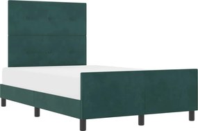 Postel s boxspringem s čelo Tmavě zelená 120 x 200 cm samet 3344936