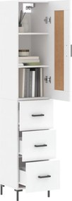 Skříň highboard bílá 34,5 x 34 x 180 cm kompozitní dřevo 3200193