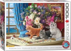 EUROGRAPHICS Puzzle Skládající koťata / 1000 dílků