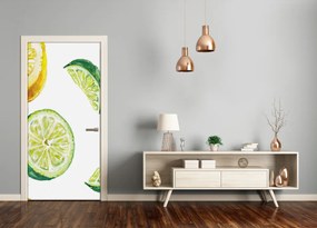 Fototapeta na dveře samolepící limetky a citrony 95x205 cm