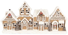 Vánoční dekorace perníkové chaloupky Gingerbread House - 25*6*13 cm