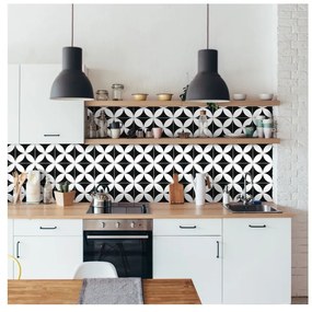 Sada 60 nástěnných samolepek Ambiance Wall Decal Cement Tiles Aniello, 15 x 15 cm
