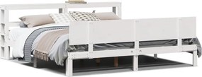 Rám postele s čelem bez matrace bílý 200x200 cm 3306095