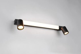 Matně černé LED nástěnné svítidlo Enrico – Trio