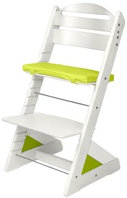 Jitro Dětská rostoucí židle Plus bílá Sv.zelený klín + sv.zel.