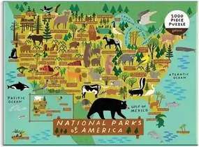 Galison Puzzle Národní parky Ameriky 1000 dílků / od 3 let