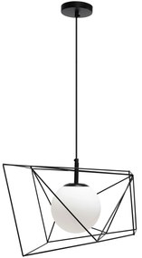 Toolight, závěsná stropní lampa 1xE27 APP1022-1CP, černá-bílá, OSW-06112
