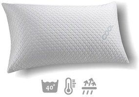 Hyperprodyšný termoregulační polštářový chránič BelnoU Cool  40x80 cm - bílá