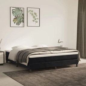 Box spring postel s matrací černá 180x200 cm samet - Default Title