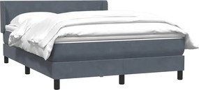 Box spring postel s matrací tmavě šedá 160x210 cm samet 3317950