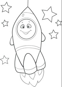 Samolepka Dětská raketa